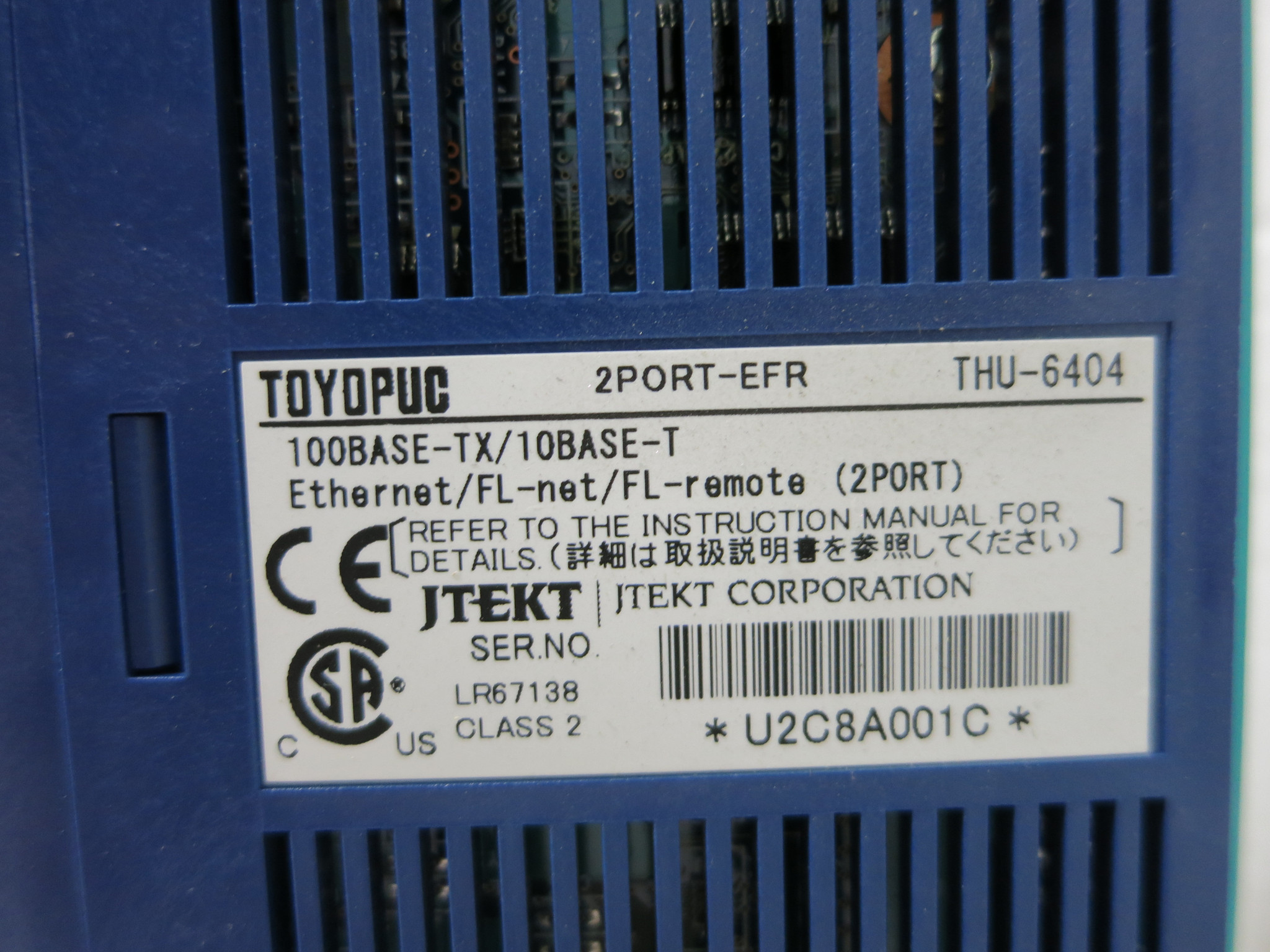 NEW Toyoda Toyopuc THU-6404 2PORT-EFR Ethernet FL-Net PLC Unit JTEKT THU6404 (DW4833-1) - River ...